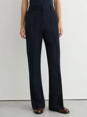 REISS Petite Flared Suit Trousers - Navy