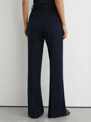 REISS Petite Flared Suit Trousers - Navy