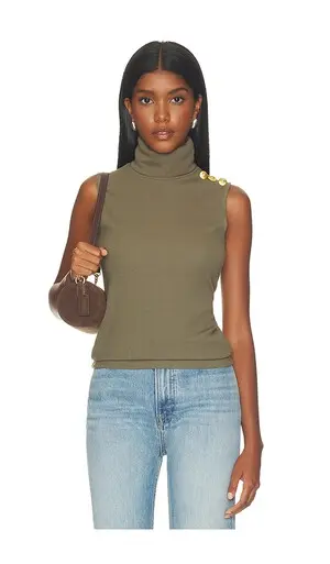 L'Agence Ceci Slvless Turtle Neck In . Also - Olive