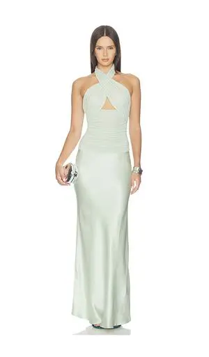 Misha Collection The Nyx Contrast Dress In . Also - Green