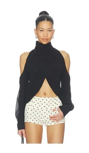 MORE TO COME Chiara Cold Shoulder Top In . Also - Black