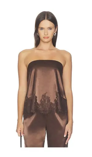 MORE TO COME Zoella Strapless Top In . Also - Brown