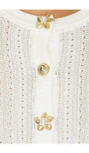 SELF-PORTRAIT Pointelle Peplum Knit Mini Dress In . Also