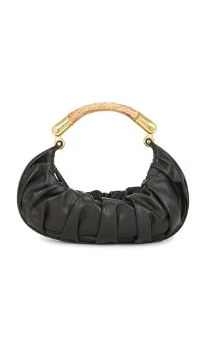 Balmain Medium Ebene Calfskin Hobo