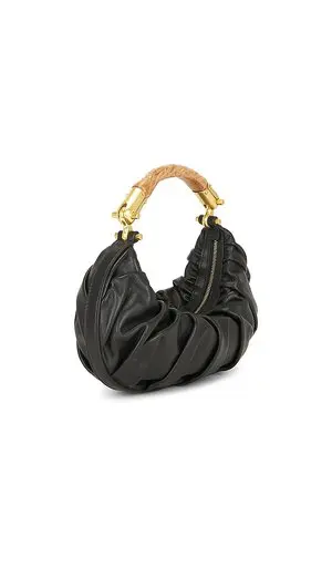 Balmain Medium Ebene Calfskin Hobo