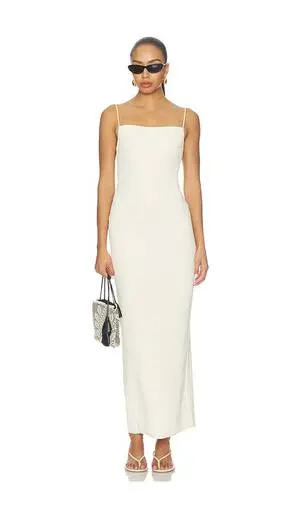 EAVES X Blake Evin Dani Polished Crepe Maxi Dress In . Also - Ivory