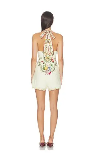 Camilla Button Front Halter Playsuit