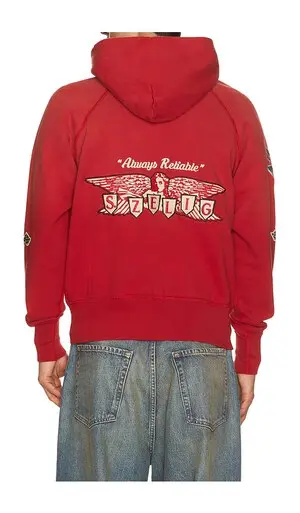 SAMUEL ZELIG Service Hoodie - Red