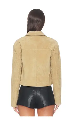 Blanknyc Leather Suede Jacket - Tan