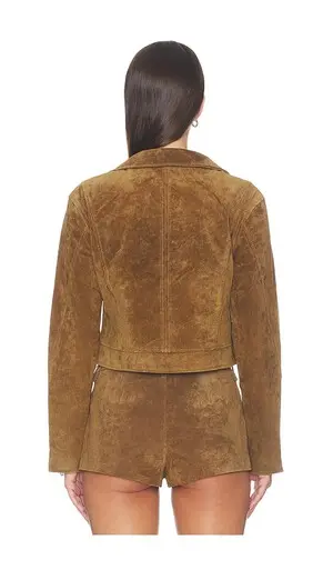 Blanknyc Suede Moto Jacket - Brown