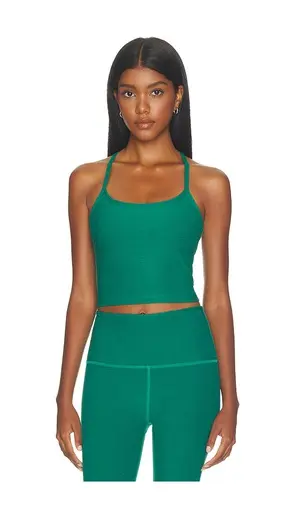 Beyond Yoga Spacedye Slim Racerback Cropped Tank Top In . Also - Green