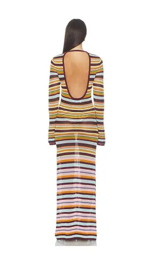 Beach Riot Joia Striped Crochet Knit Maxi Dress