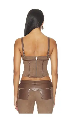 I.AM.GIA Viviane Suede Corset Top In . Also