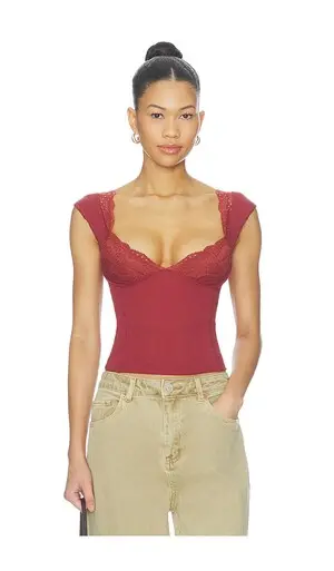 Free People Blush Hour Tee In . Also - Red