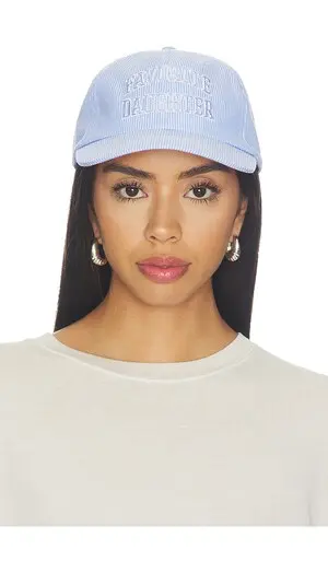 FAVORITE DAUGHTER Stripe Logo Baseball Cap - Blue
