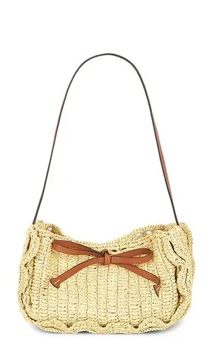 Ulla Johnson Marina Raffia Scallop Pouchette Bag - Neutral