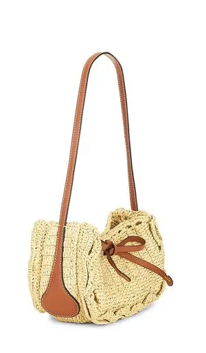 Ulla Johnson Marina Raffia Scallop Pouchette Bag - Neutral