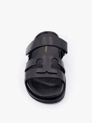 Tory Burch Ines Leather Sandals - Black