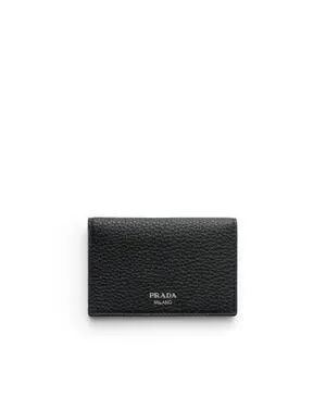 Prada Leather Card Holder - Black