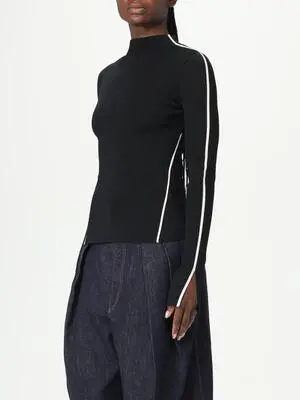 Sportmax Fitted High Neck Jumper With Contrast Stitching