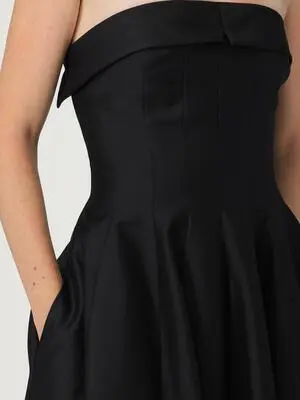 Alberta Ferretti Strapless Midi Dress