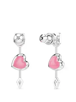 SWAROVSKI Idyllia Crystal Heart-motif Earrings - Silver