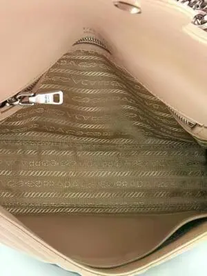 Prada Chain Flap Shoulder Bag Diagramme Quilted Leather Medium Crossbody Bag