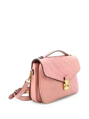 LOUIS VUITTON Pochette Metis Monogram Empreinte Leather Crossbody Bag Pink