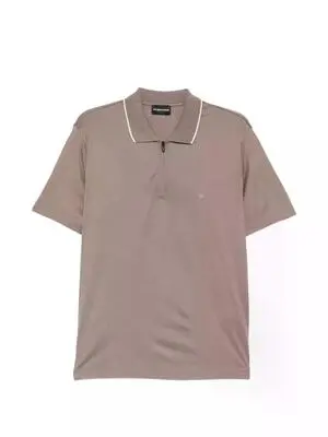 Emporio Armani Logo-patch Polo Shirt - Brown