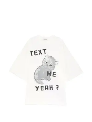 Joshua Sanders Magda Text-me T-shirt - Neutrals