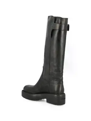 Miu Miu Leather Boots - Black