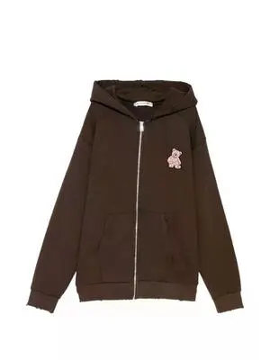 Joshua Sanders Bear Zip-up Hoodie - Brown
