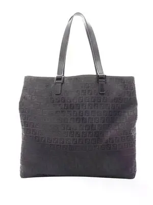 Fendi 2000-2010 Zucchino Canvas Tote Bag - Black