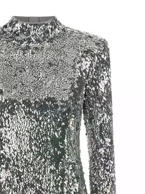 Balmain Sequin-embellished Structured-shoulder Mini Dress