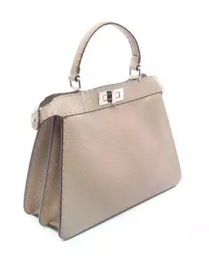 Fendi 2000-2010 Medium Leather Selleria Peekaboo Iconic Satchel