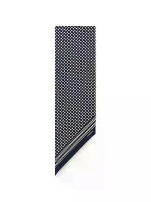 Saint Laurent Lavallière Scarf In Silk Twill - Blue