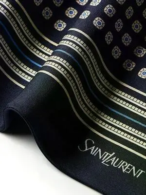 Saint Laurent Lavallière Scarf In Silk Twill