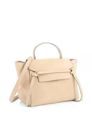 Celine Belt Bag Textured Leather Mini Shoulder Bag - Neutrals