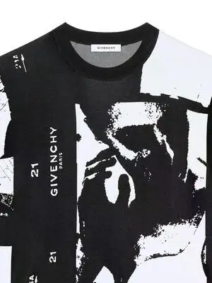 Givenchy Sweater In Knit With Photographic Negative-jacquard