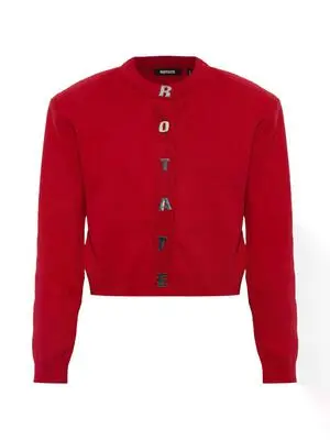 ROTATE BY BIRGER CHRISTENSEN Firm-knit Cardigan - Red