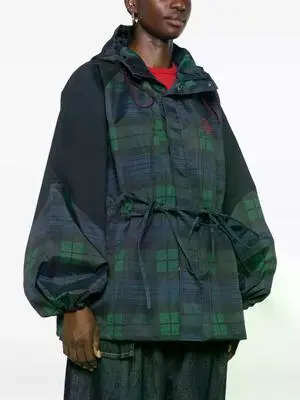 DAMSON MADDER Liu Tartan Hooded Raincoat