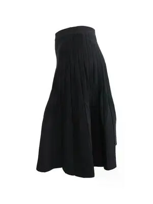 Sandro Ribbed-knit Flared Skirt