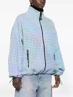 Miu Miu Check Zip-up Jacket