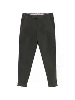 PT TORINO Pleated Turn-up Trousers - Green