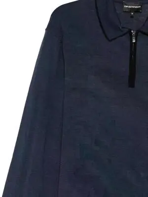 Emporio Armani Logo-patch Polo Shirt - Blue
