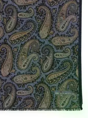 Kiton Paisley-print Fringed-edge Scarf