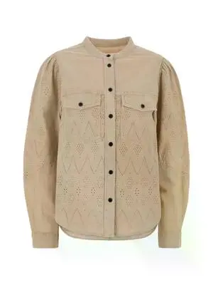 Isabel Marant Étoile Kaina Embroidered Washed-cotton Shirt