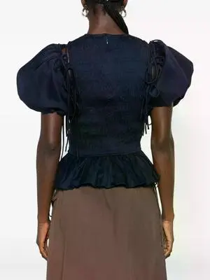 DAMSON MADDER Becca Shirred Peplum Blouse