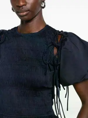 DAMSON MADDER Becca Shirred Peplum Blouse