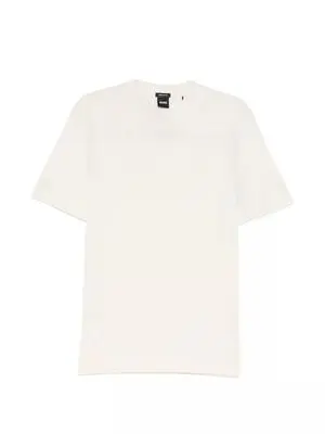 BOSS Logo-embroidered T-shirt - Neutrals